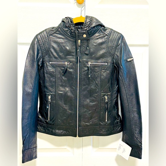 Cabrini | Jackets & Coats | Women Leather Jacket With Polyester Padded ...
